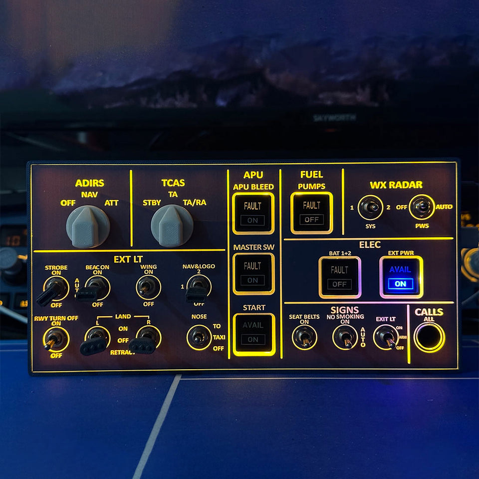Rowsfire A102 A350/A320 mini Light Overhead Panel (OVH) for MSFS 2020/ ...
