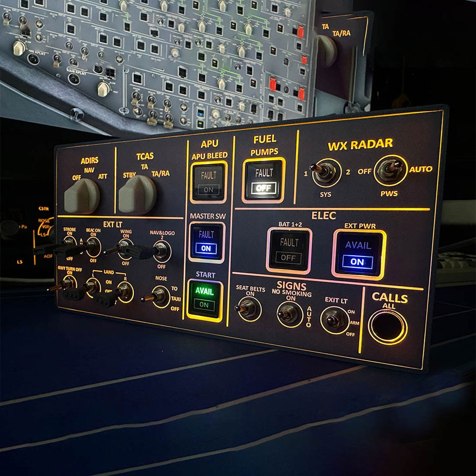 Rowsfire A102 A350/A320 mini Light Overhead Panel (OVH) for MSFS 2020/ ...