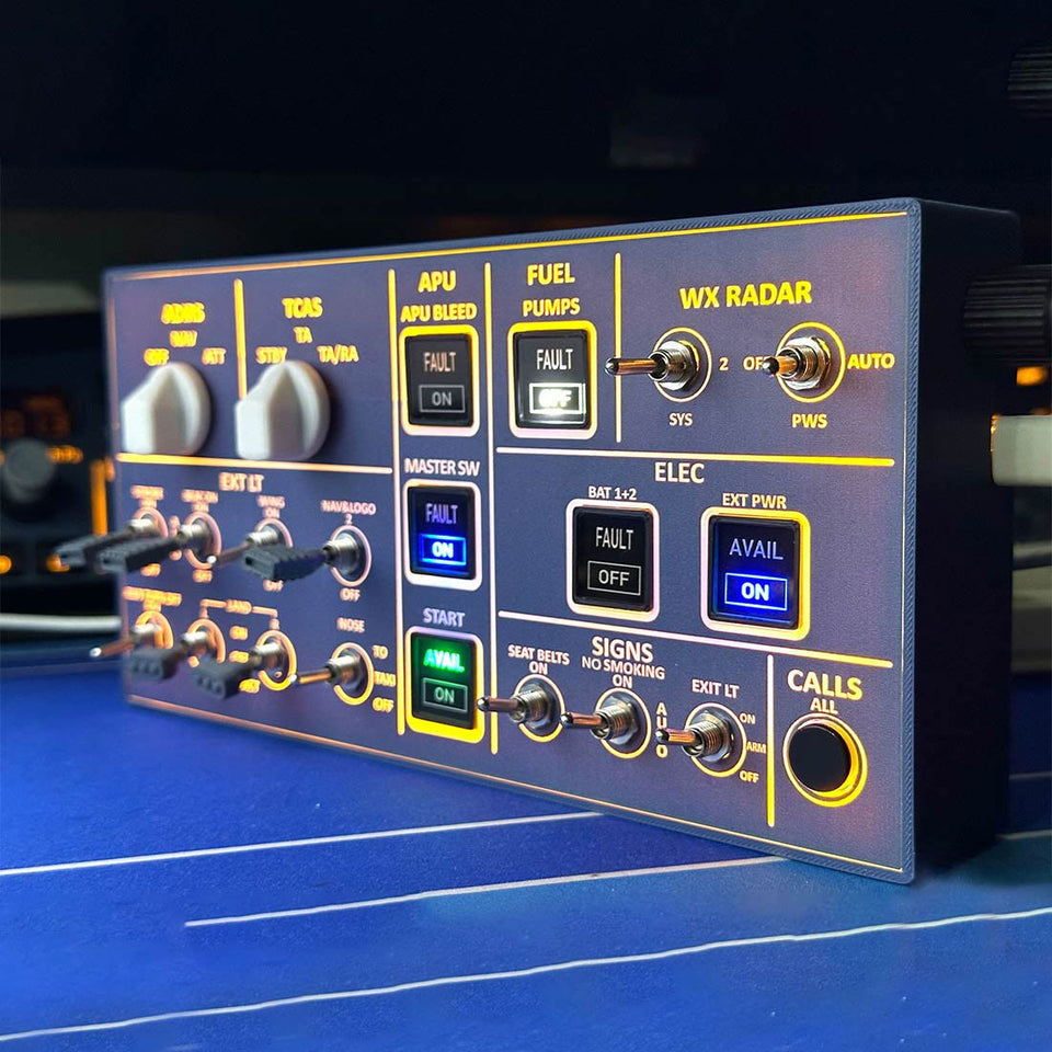 Rowsfire A102 A350/A320 mini Light Overhead Panel (OVH) for MSFS 2020/ ...