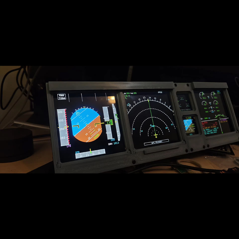 Hoowalt D106 A320/A350/A380 PFD-ND-ECAM-E/WD 4-in-1-Display for MSFS ...